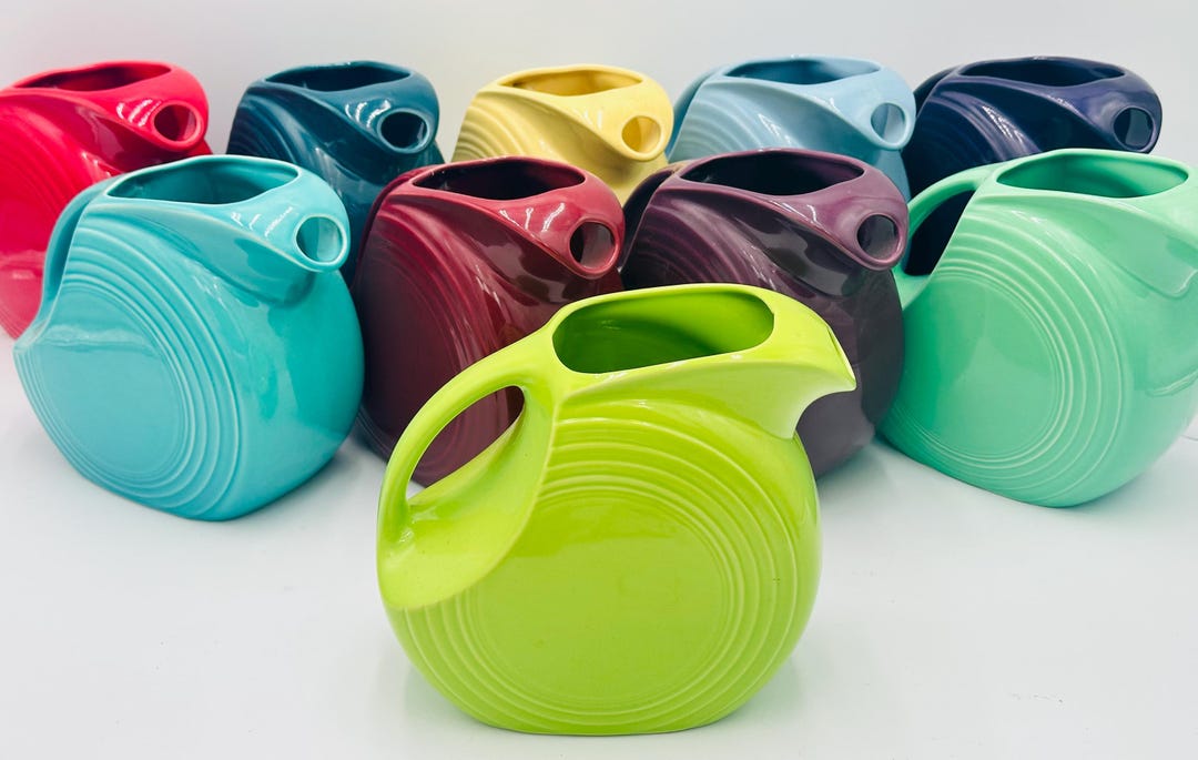 Fiesta 64 Oz Large Disk Pitcher Retired Current Colors Turquoise ...