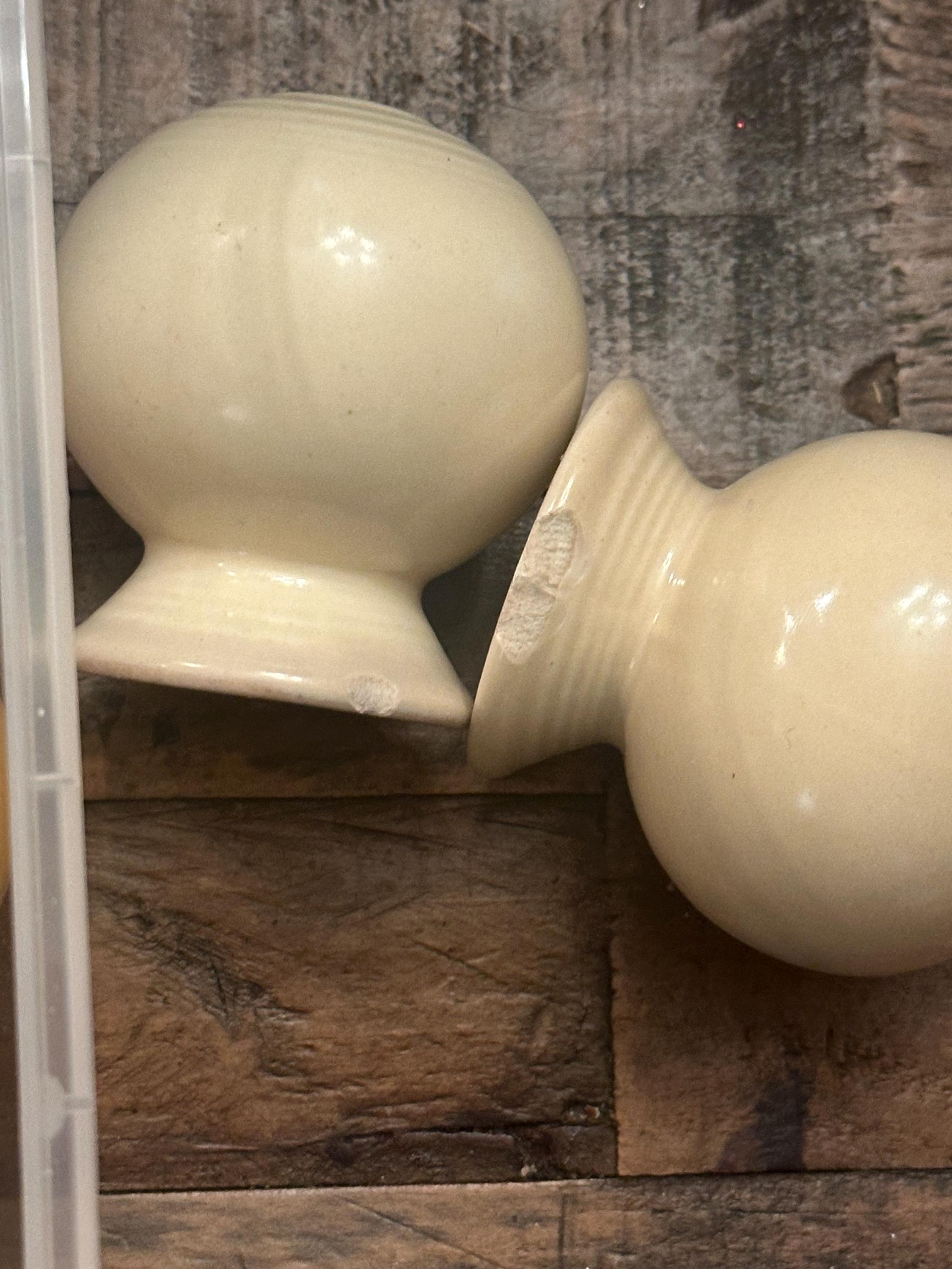 Vintage Fiesta Ball Salt and Pepper Shaker Singles Yellow Original ...