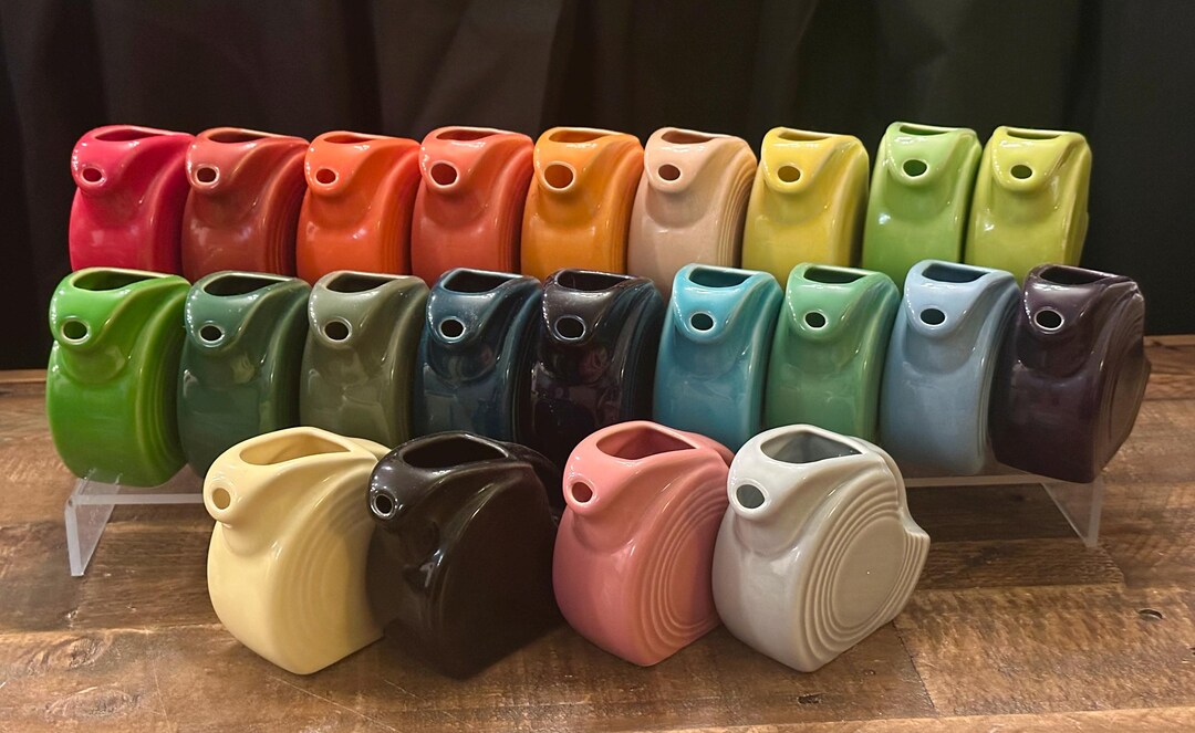 Fiesta Mini Pitcher 4oz Creamer Retired Current Poppy Scarlet Junipet ...