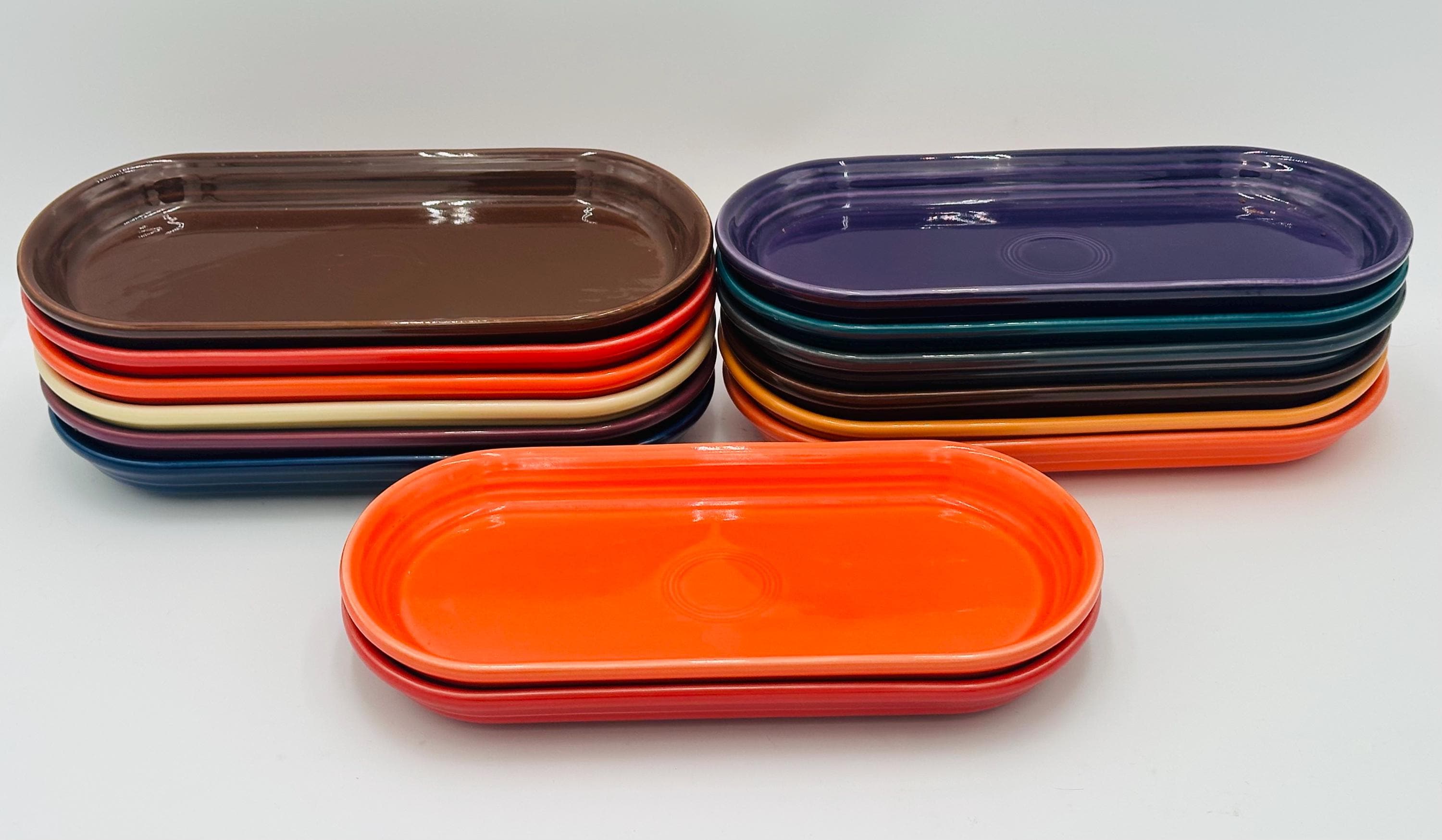 Fiesta Bread Tray Oval Serving Platter 12” Chocolate Plum Juniper Poppy ...