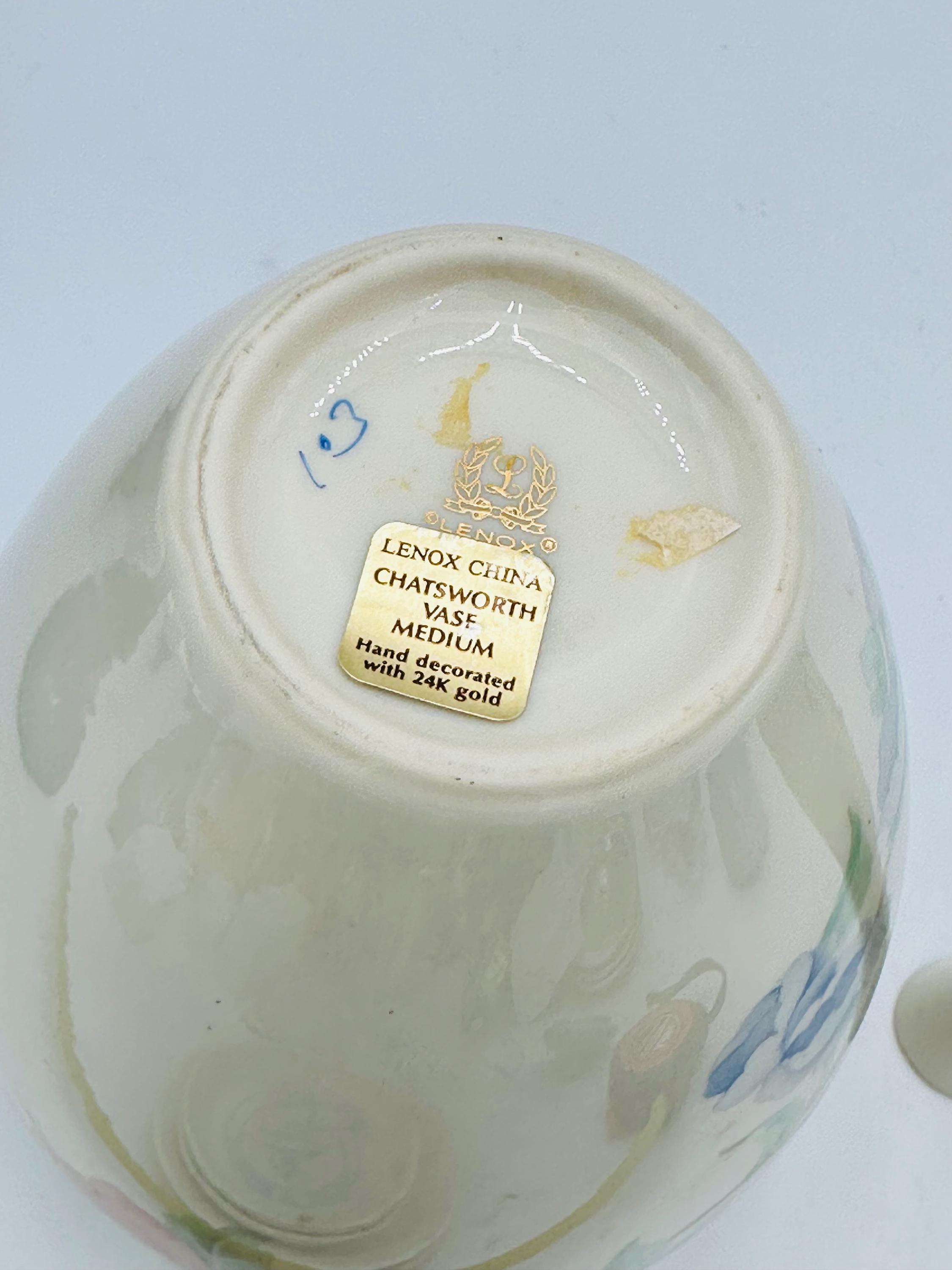 Lenox Floral Painted Vase Rose Manor Bud - Etsy