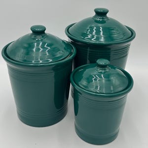 Fiesta Canister Sets and Singles Evergreen Paprika Turquoise Tangerine ...