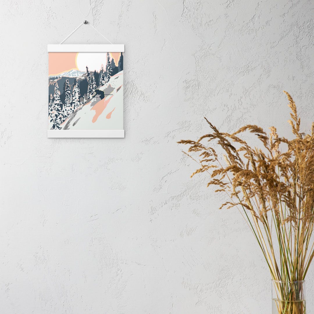 Alpine Glow Poster With Hangers - Etsy