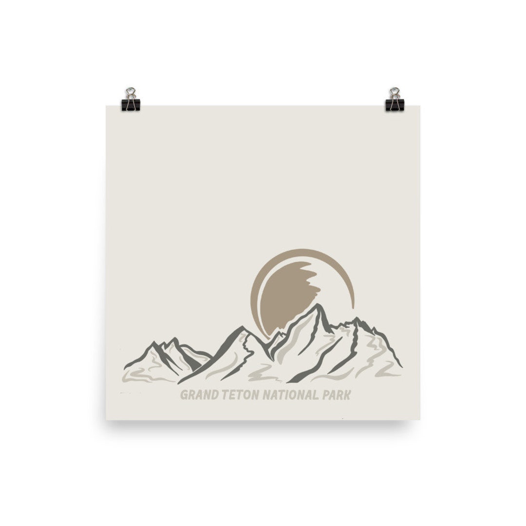 Grand Teton National Park Poster. - Etsy