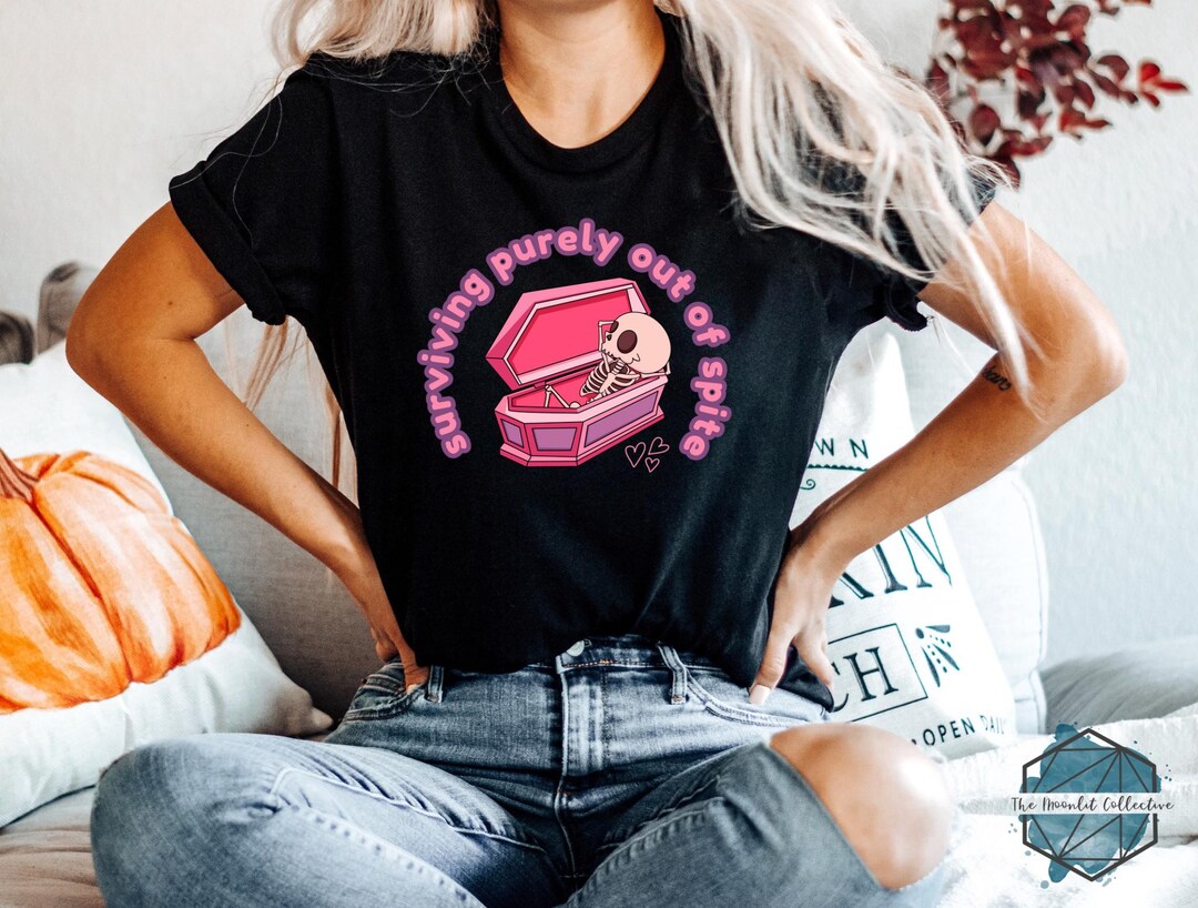 Surviving Out of Spite Skull PNG: Halloween Fall Design (digital ...