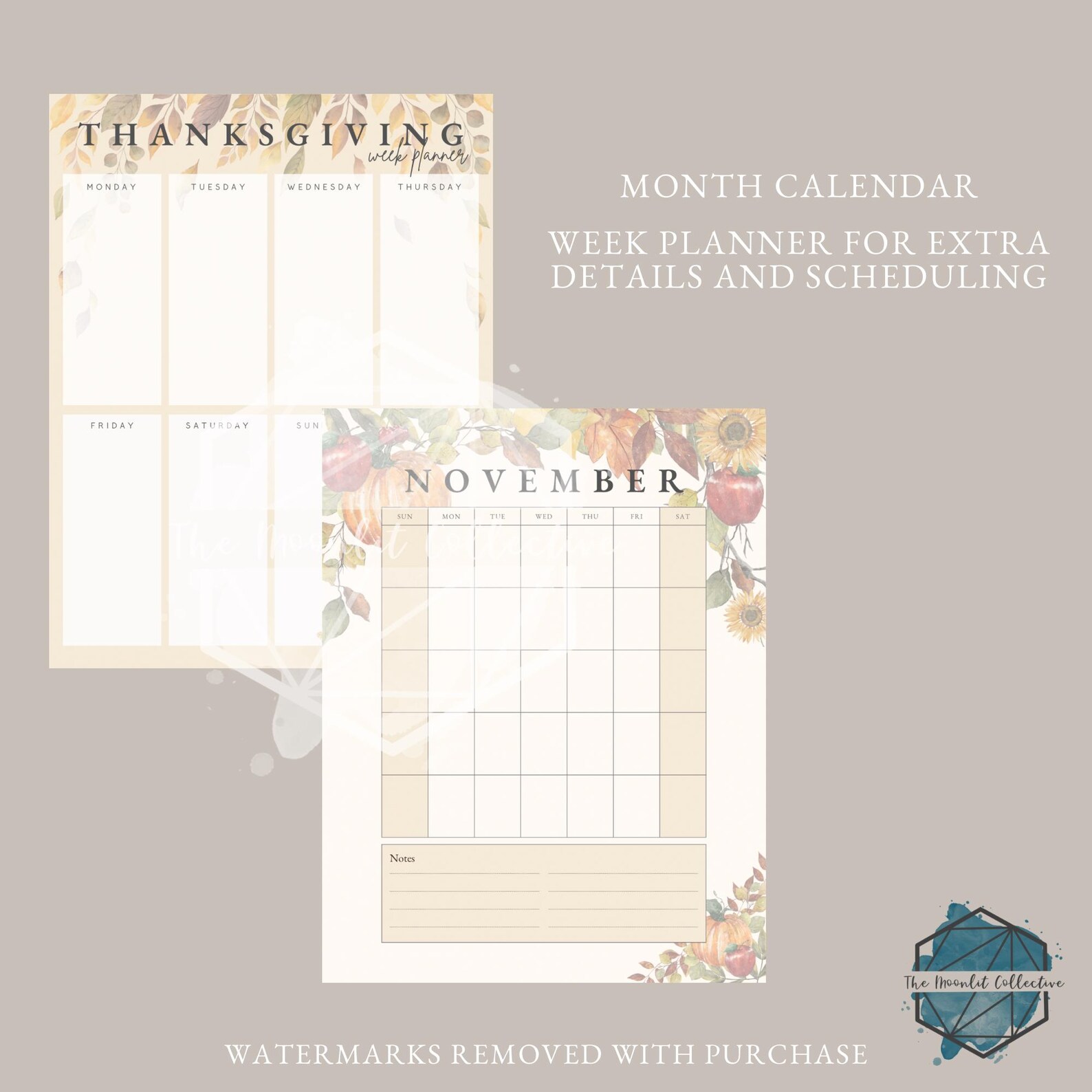 Thanksgiving Planner | Printable | Digital Download | Printable ...