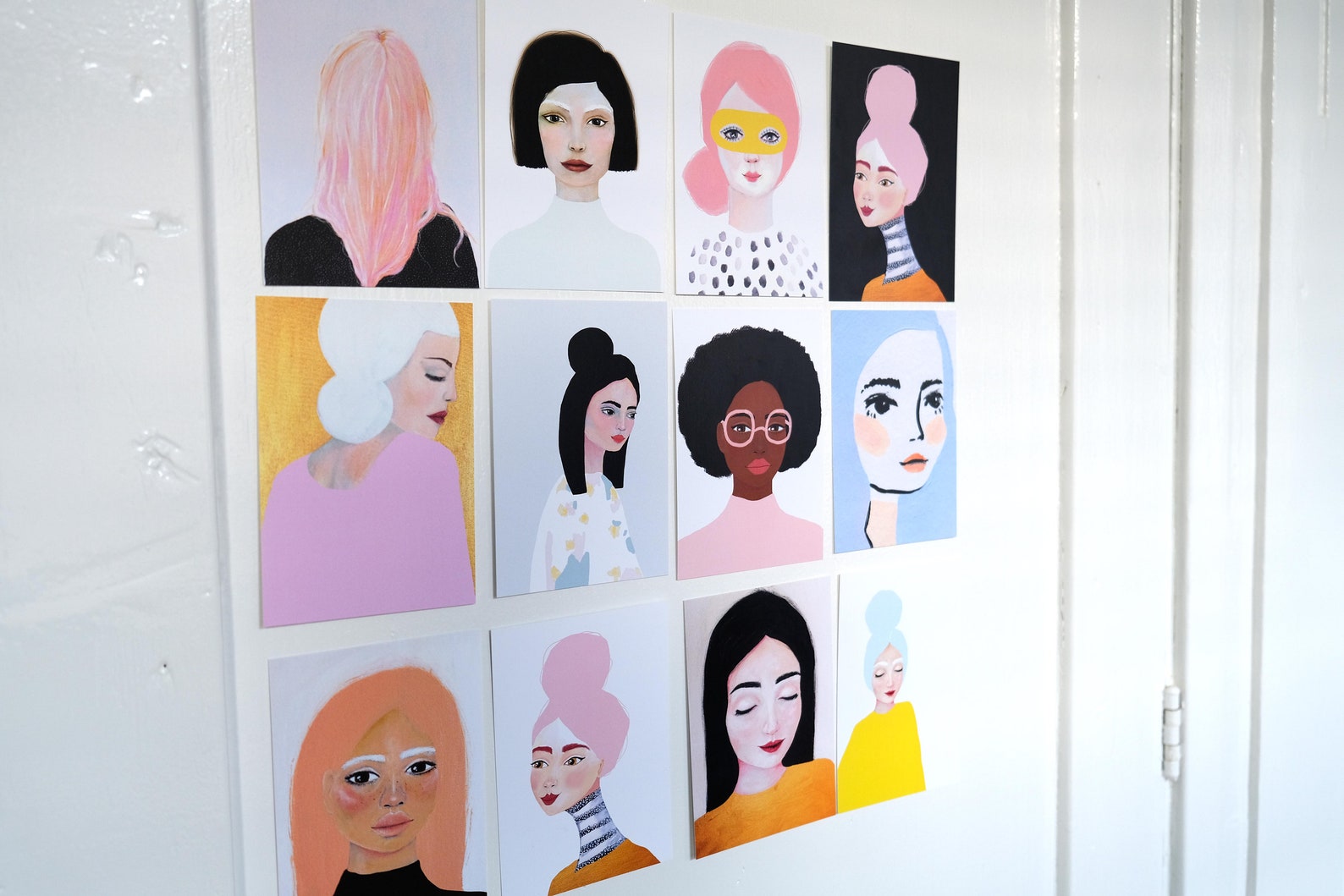 Portrait Parade Set of 12 Cards A6 Card of Original - Etsy