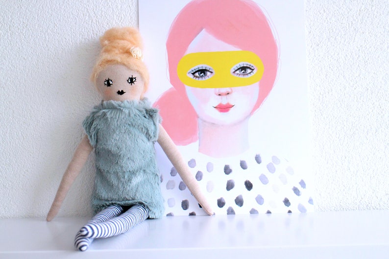 Girl With Mask - A4 Print of Original Painting - Face Wall Art ...