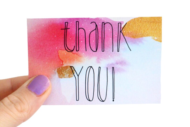 Small Thank You Cards Stationary Set of 5 Five Stylish - Etsy