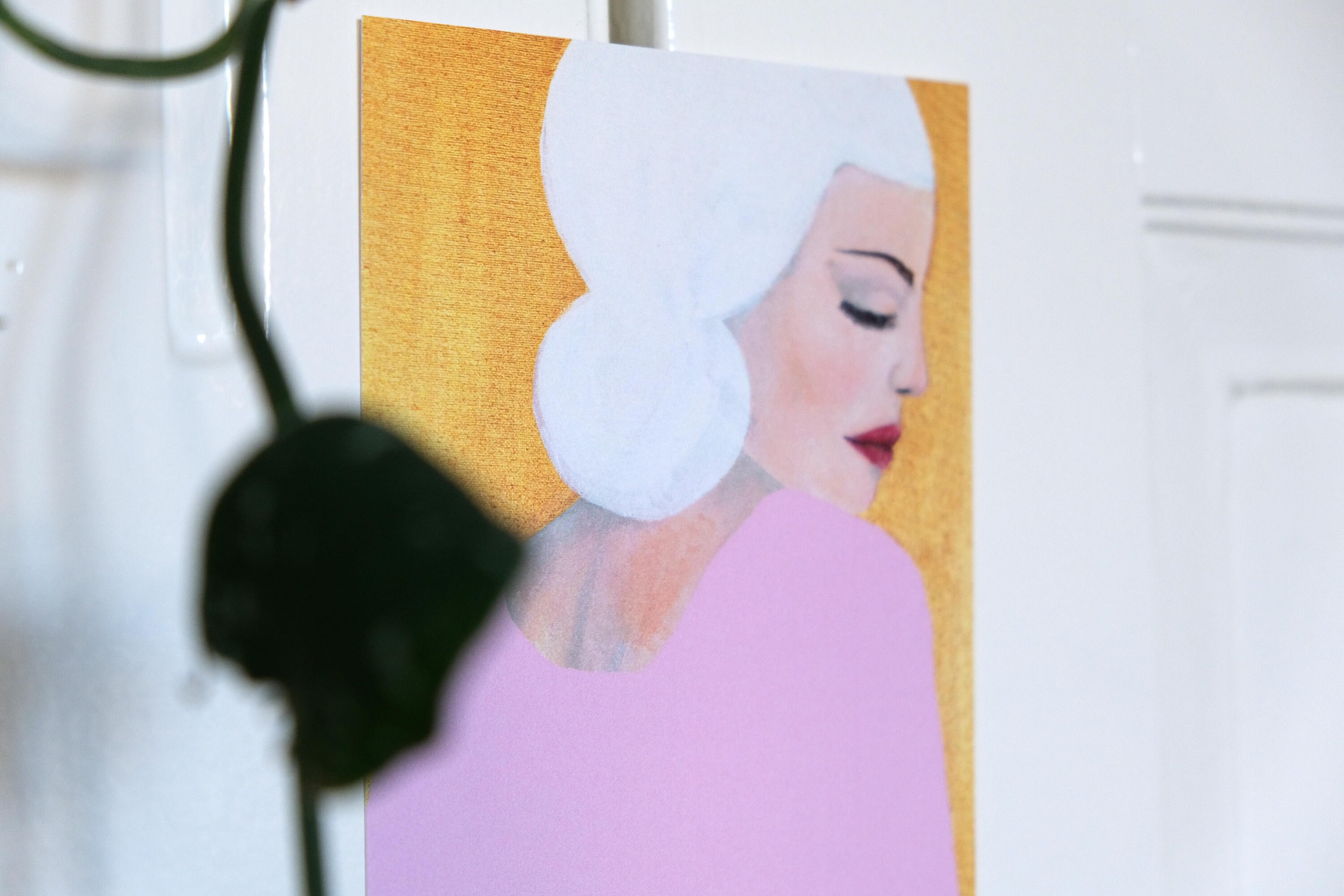 Card Portrait Acceptance A6 Card Painting Lady Woman - Etsy