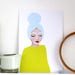 Lady With Topknot A4 Print of Original Painting Face Wall Art ...