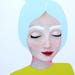 Lady With Topknot - A4 Print of Original Painting - Face Wall Art ...