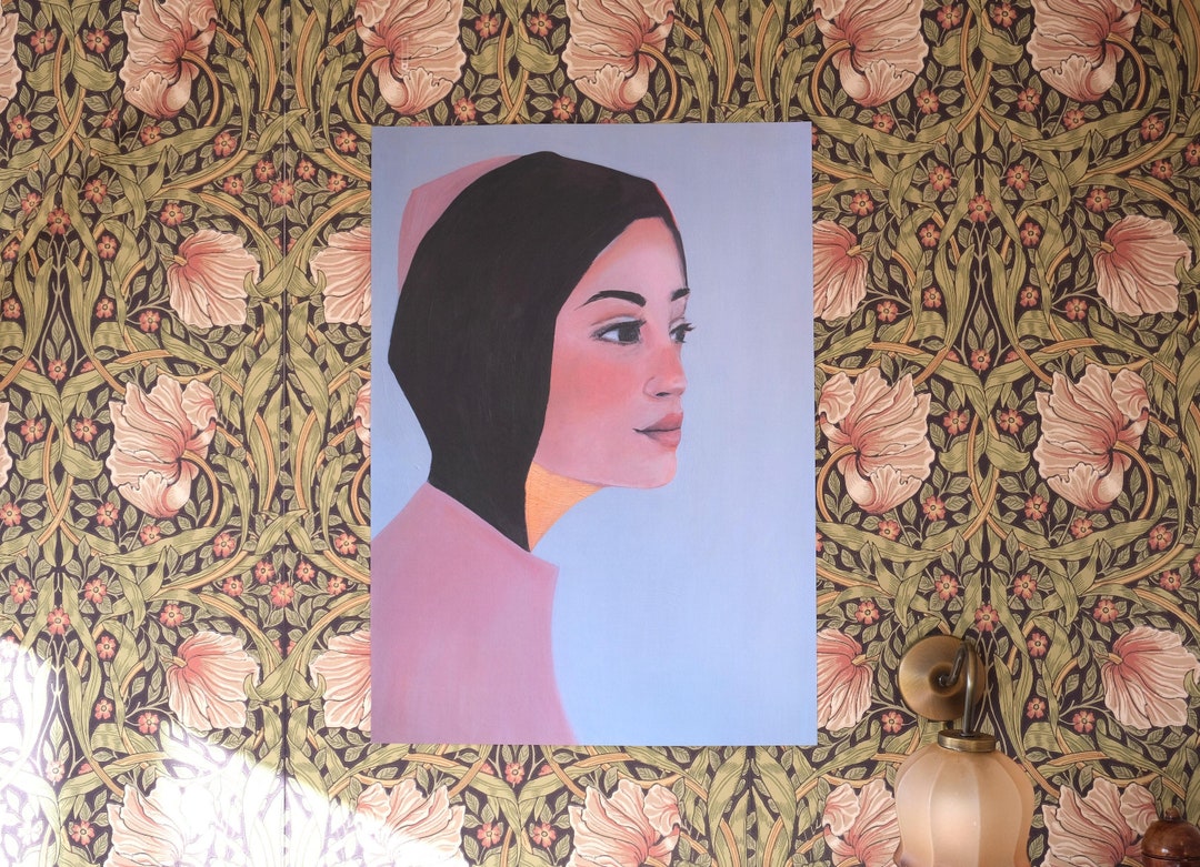 Wonder - Large Poster - Original Painting Portrait Women - Face Wall ...