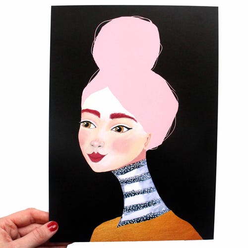 Prints Print of Original Painting Adventure Time Wall Art Decoration ...
