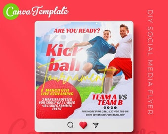 Kickball Game Flyer Template - Etsy