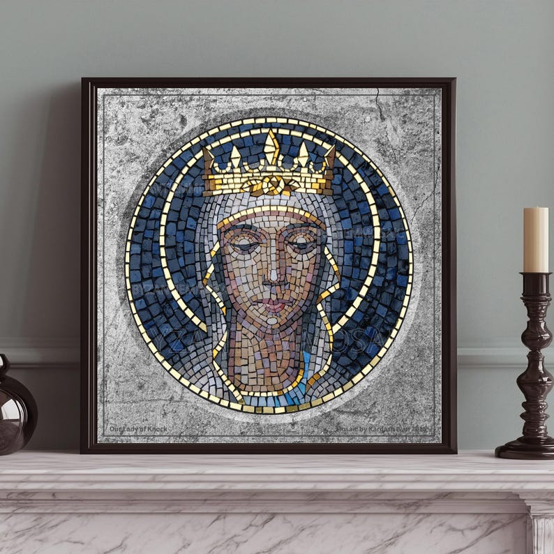 Mosaico imprimible de Nuestra Señora de Knock, Virgen María, arte ...