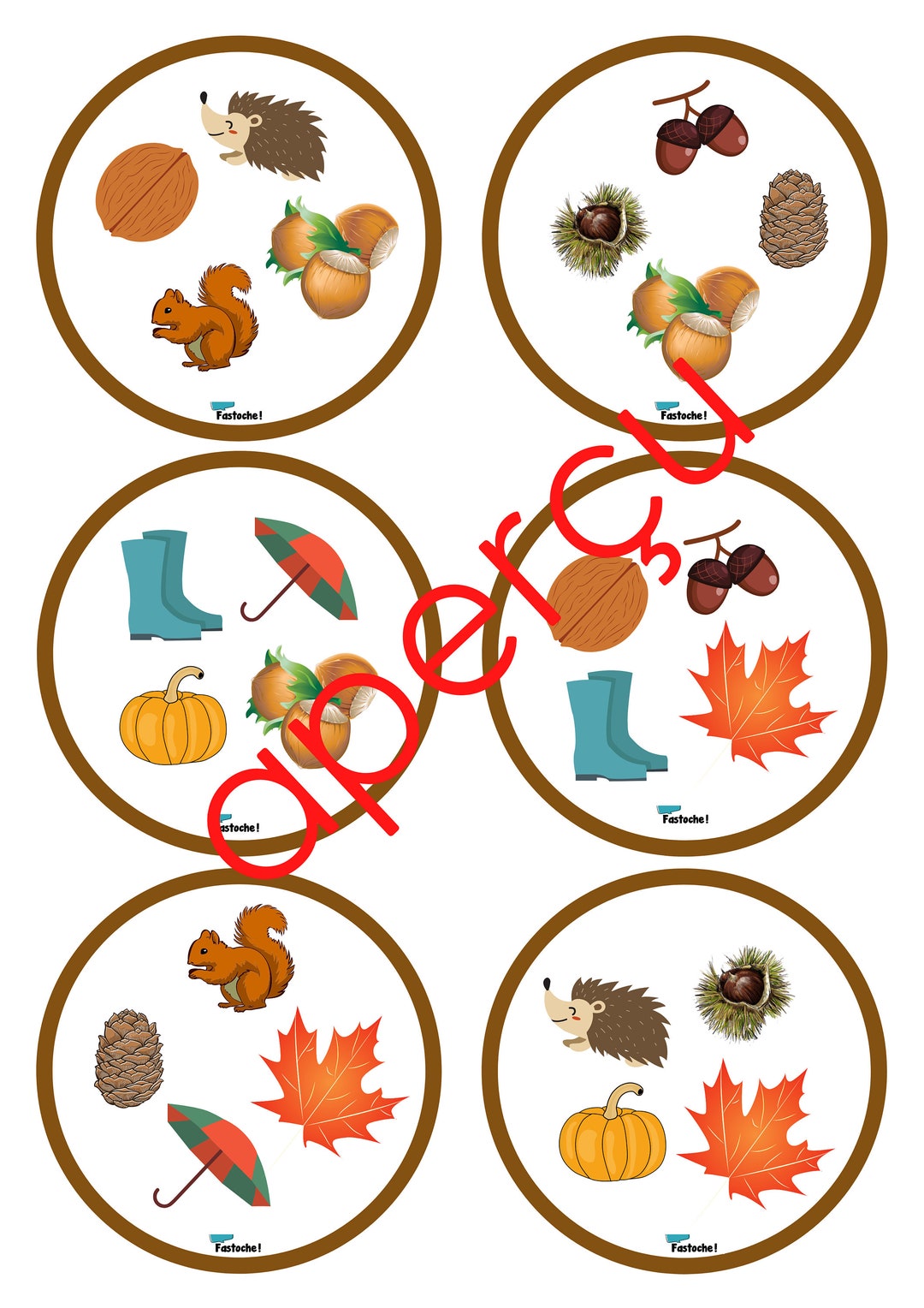 "dobble" Type Game on the Theme of Autumn - Etsy