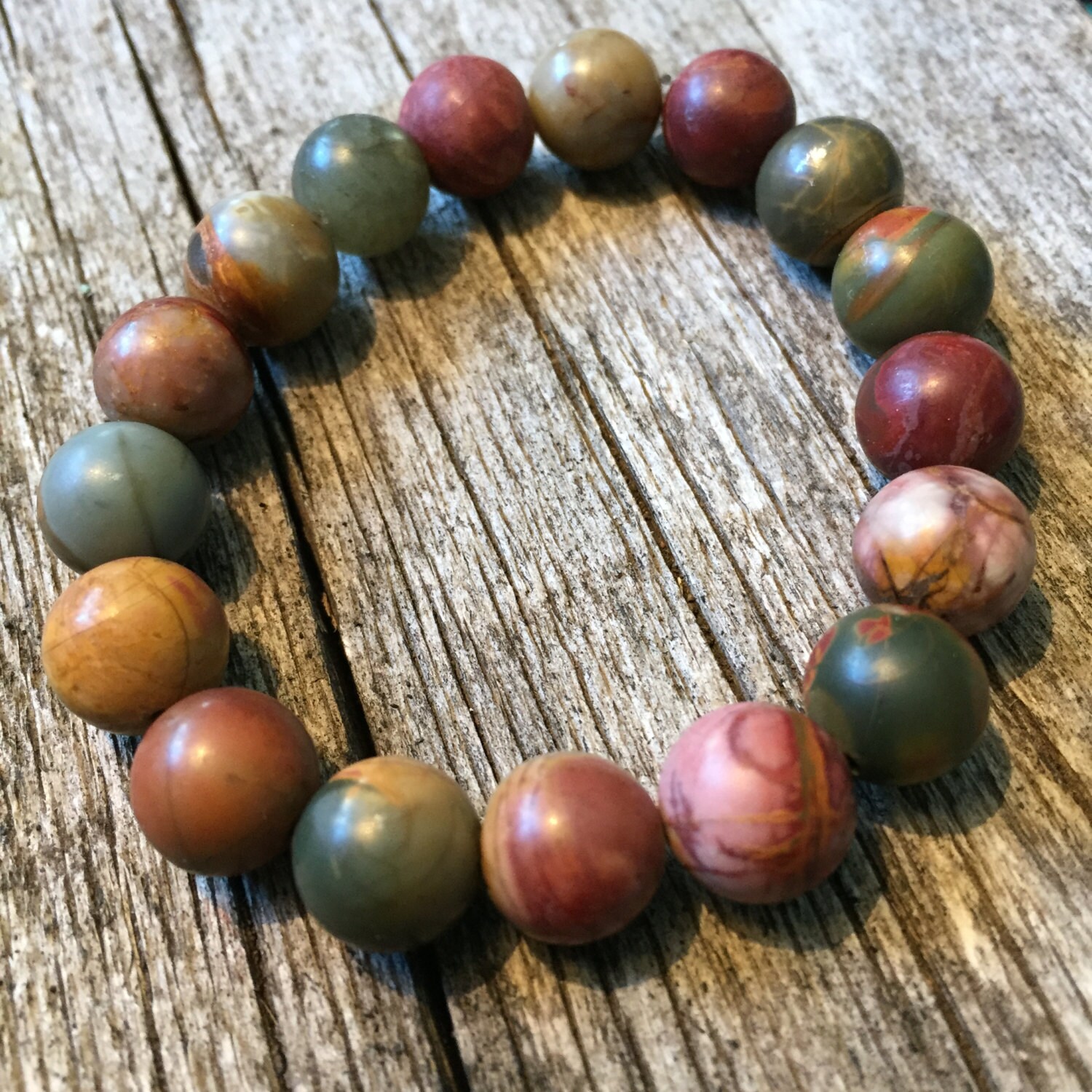 Picasso Stone Gemstone Bracelet. Creativity, Stability, Calming - Etsy