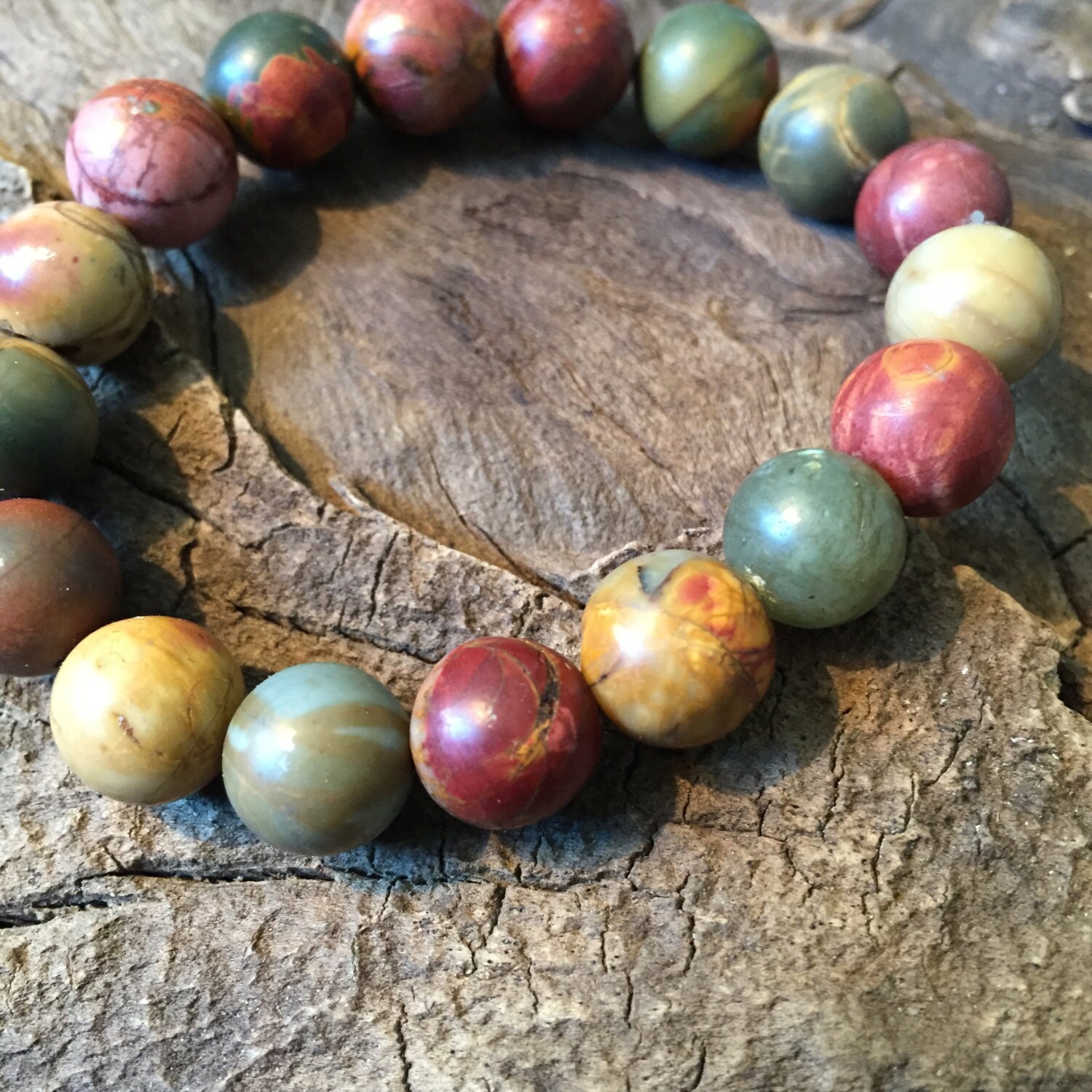 Picasso Stone Gemstone Bracelet. Creativity, Stability, Calming - Etsy