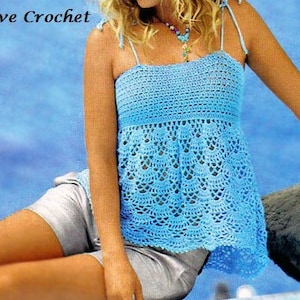 Crochet Pattern Crochet Sexy Cami Pattern Spaghetti Straps | Etsy