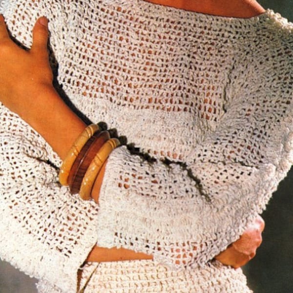 Crochet Farrell Fawcett Top PATTERN, Women's Summer Sleeveless White ...