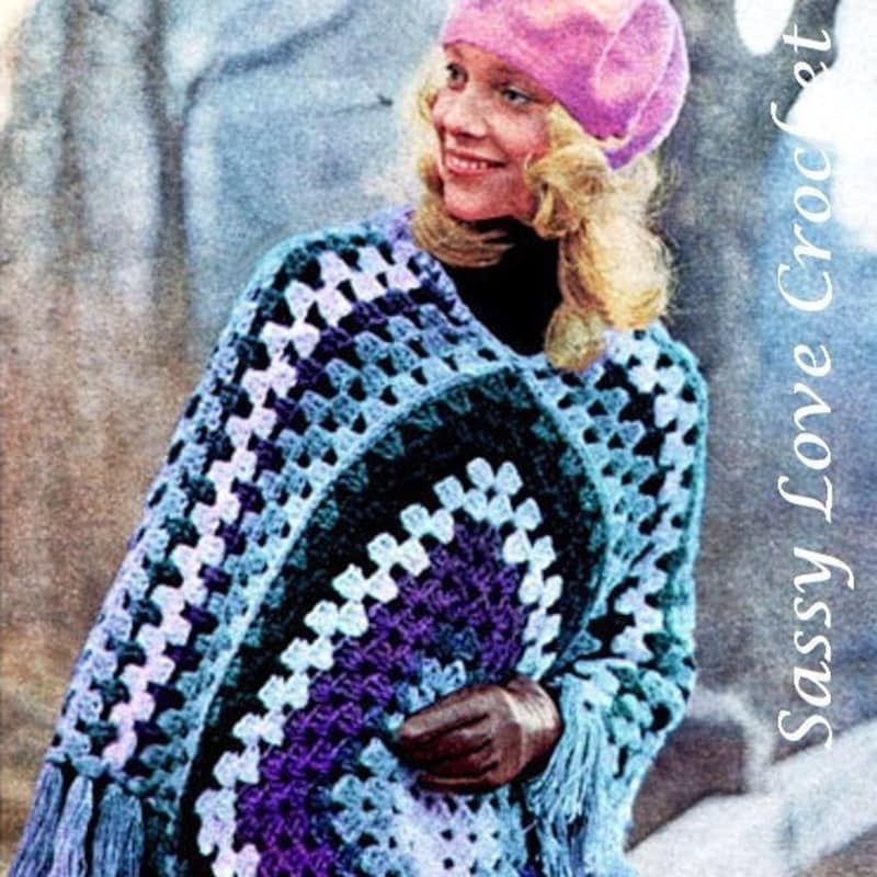 Granny Square Poncho - Etsy