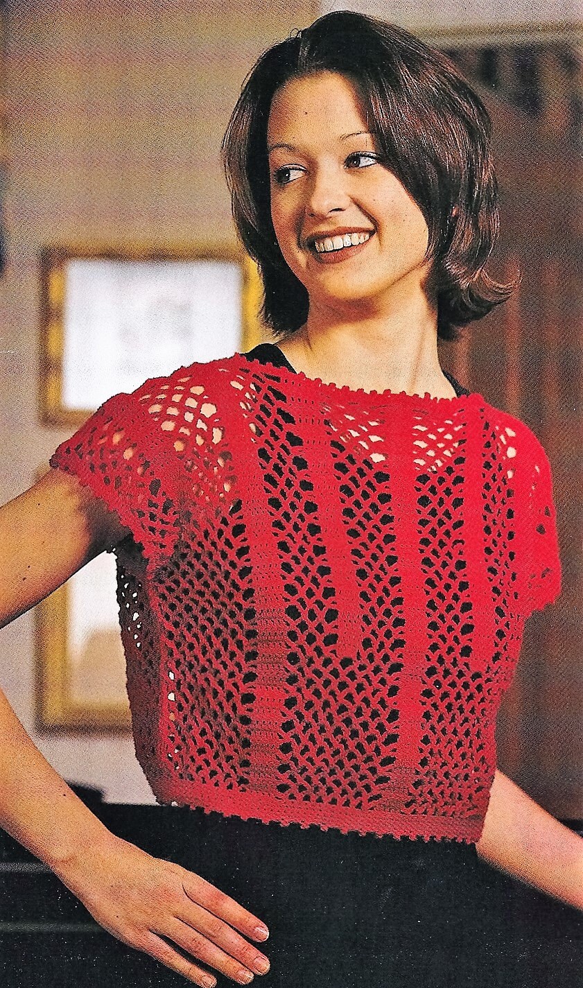 Crochet Crop Top PATTERN Crimson Crop Top Pattern Digital - Etsy