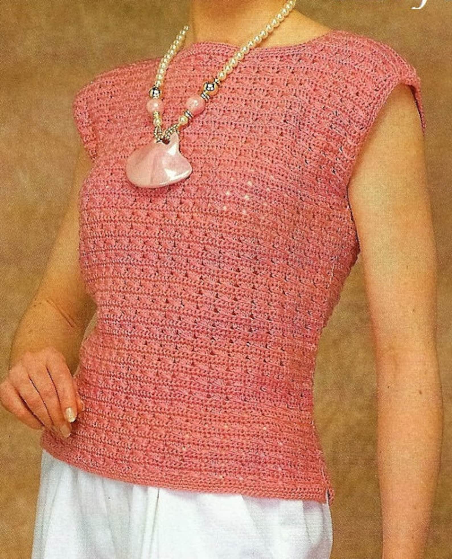 Crochet Shell Top Pattern, Womens Tops Crochet Pattern, Crochet Summer ...
