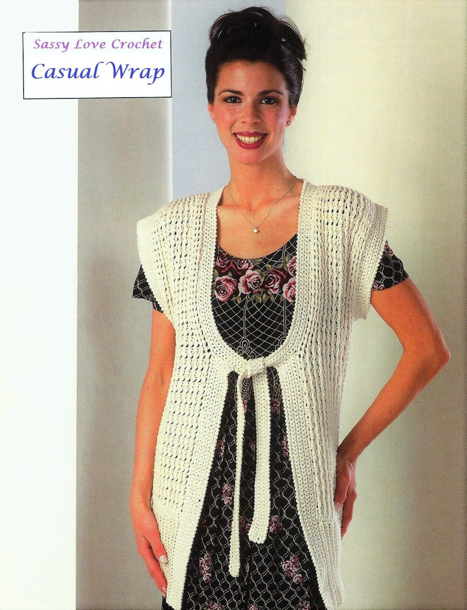 Crochet Wrap Vest Pattern Duster Style, Womens Crochet Pattern, Crochet ...