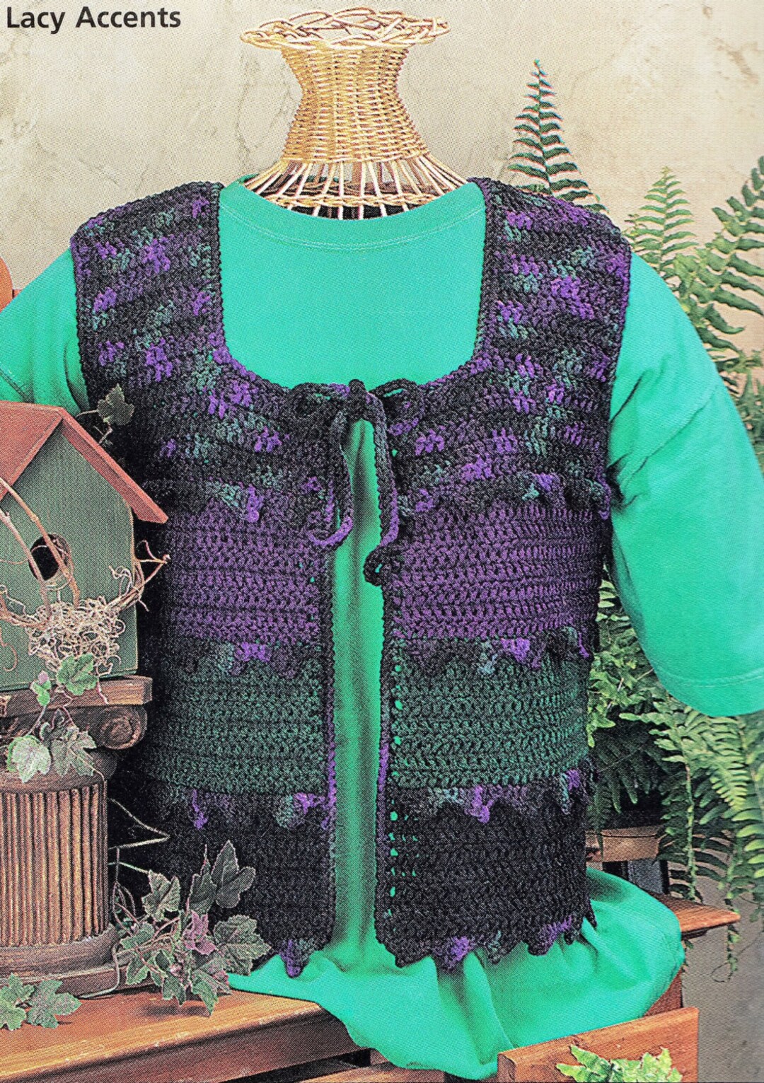 Crochet Lace Accents Vest Pattern, Vest Pattern,beginner's Crochet ...