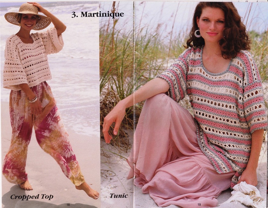 Crochet Top Pattern , Martinique Crochet Tunic & Crop PATTERN, PDF ...