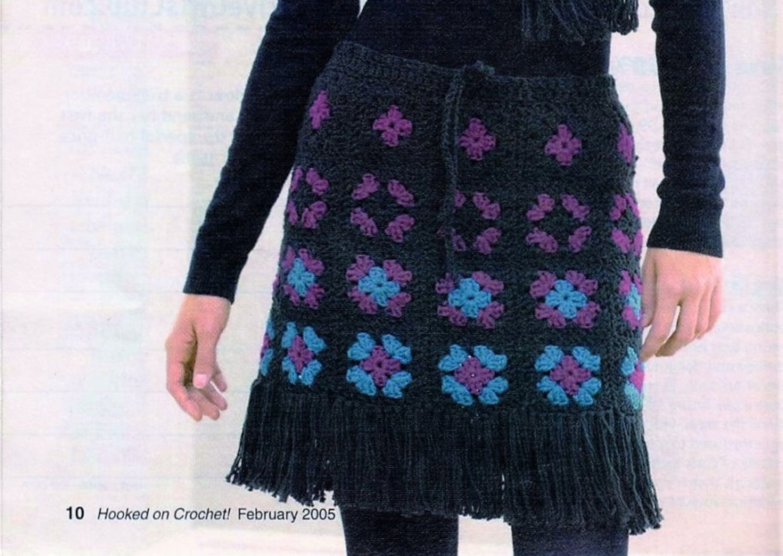 Crochet Granny Square Skirt Scarf Pattern Winter Granny - Etsy