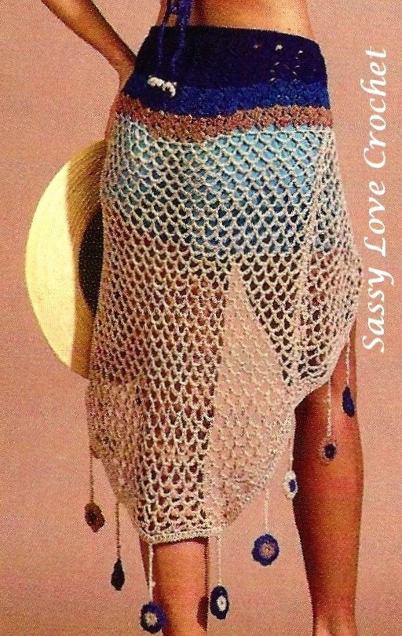 Crochet Bohemian Bikini Festival Crochet Top Pattern, Stripe Bikini Top ...