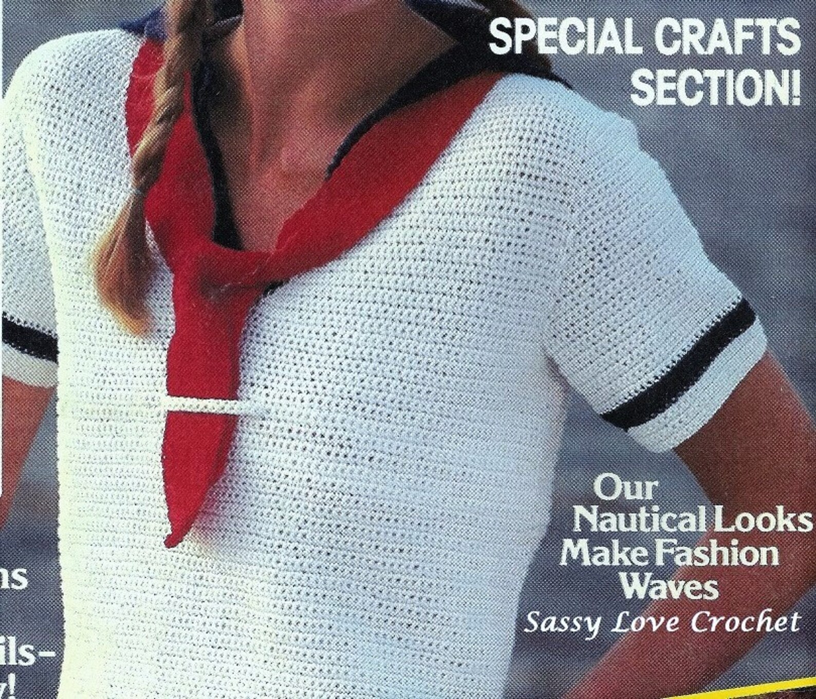Crochet Sailor Middy Top PATTERN, 4th of July, Navy Patriotic PATTERN ...