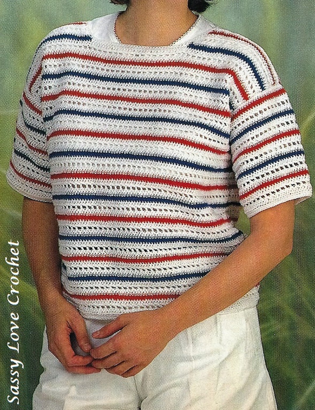 Crochet Maga Stripes Sweater Pattern, Digital Instant Download - Etsy