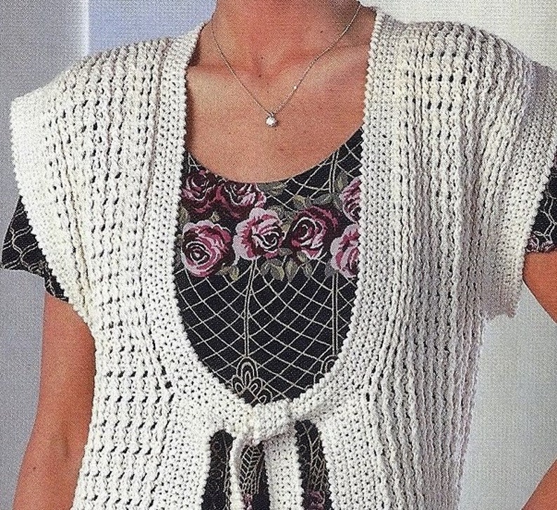 Crochet Wrap Vest Pattern Duster Style, Womens Crochet Pattern, Crochet ...