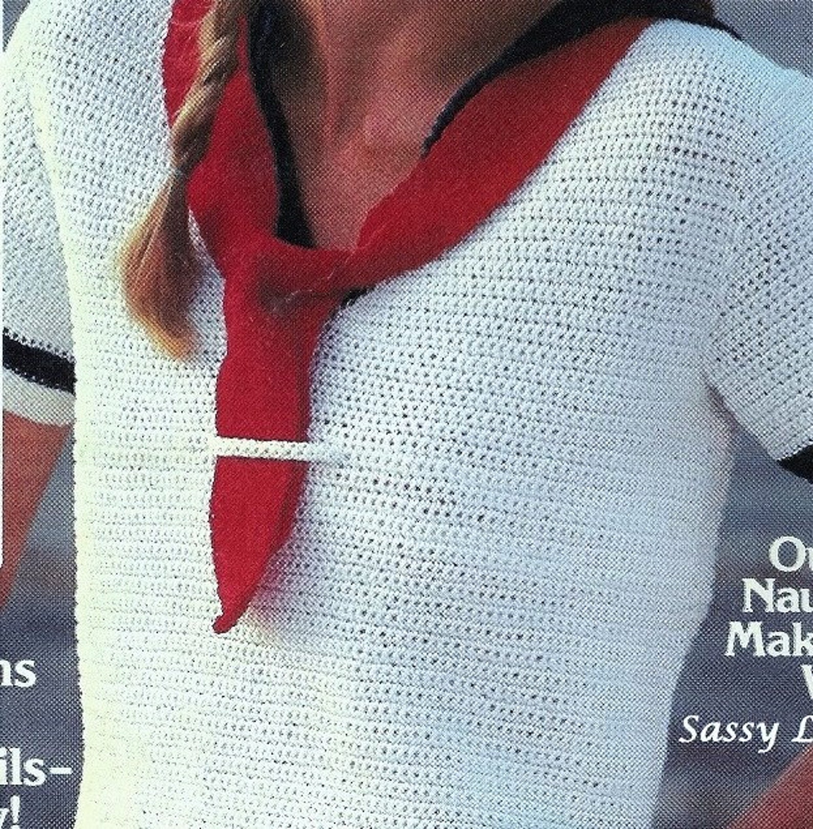 Crochet Sailor Middy Top PATTERN, 4th of July, Navy Patriotic PATTERN ...
