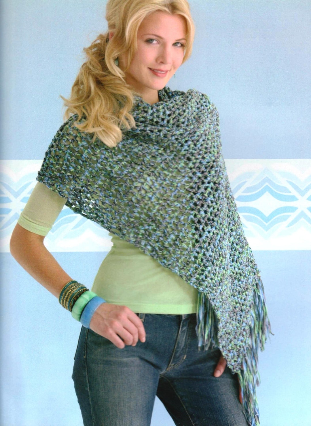 Crochet Quick & Easy Shawl Wrap Beginner Pattern - Digital Download - Etsy