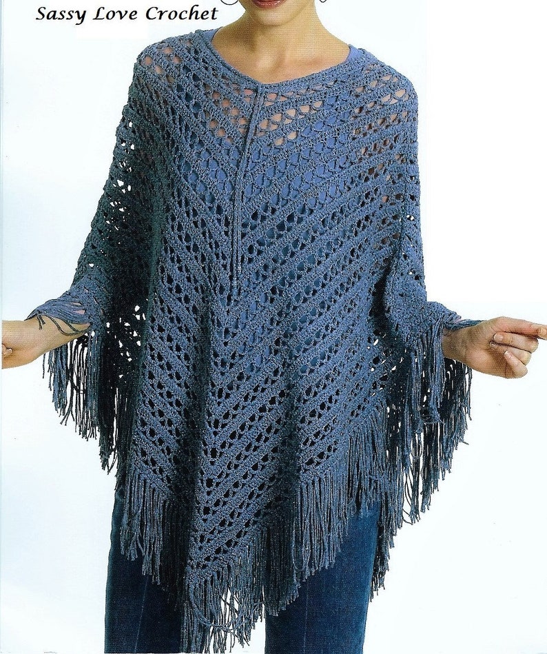 Crochet Shawl Pullover Pattern PDF Download - Etsy