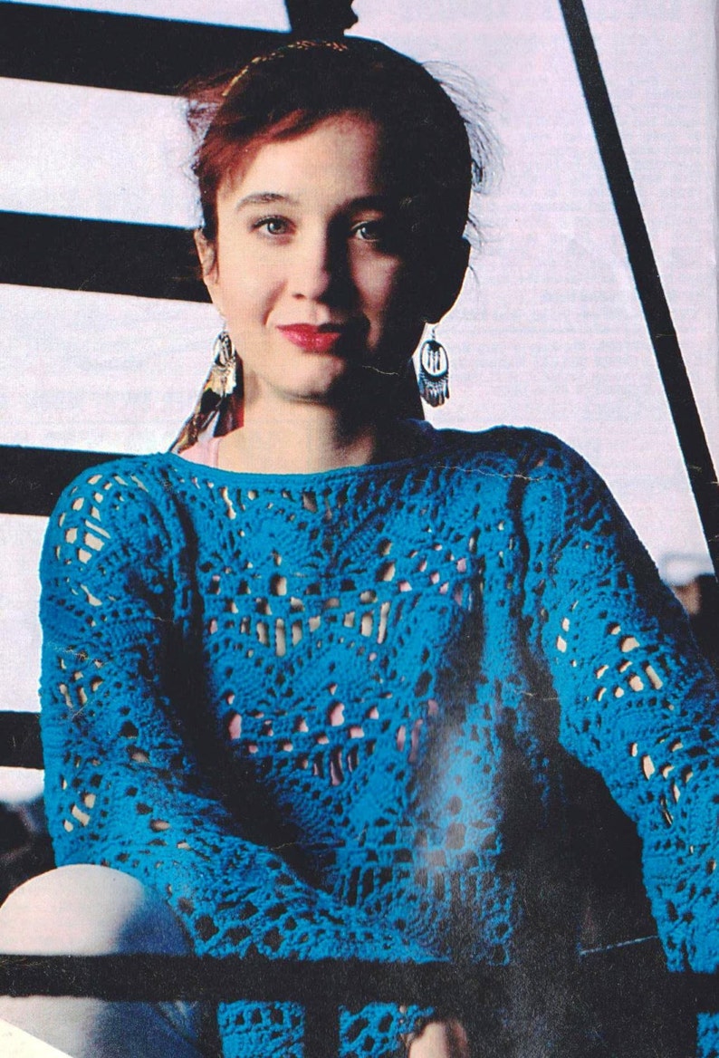 Crochet Tunic Top Dress Open-weave PATTERN, Crochet Tunic Beach Coverup ...