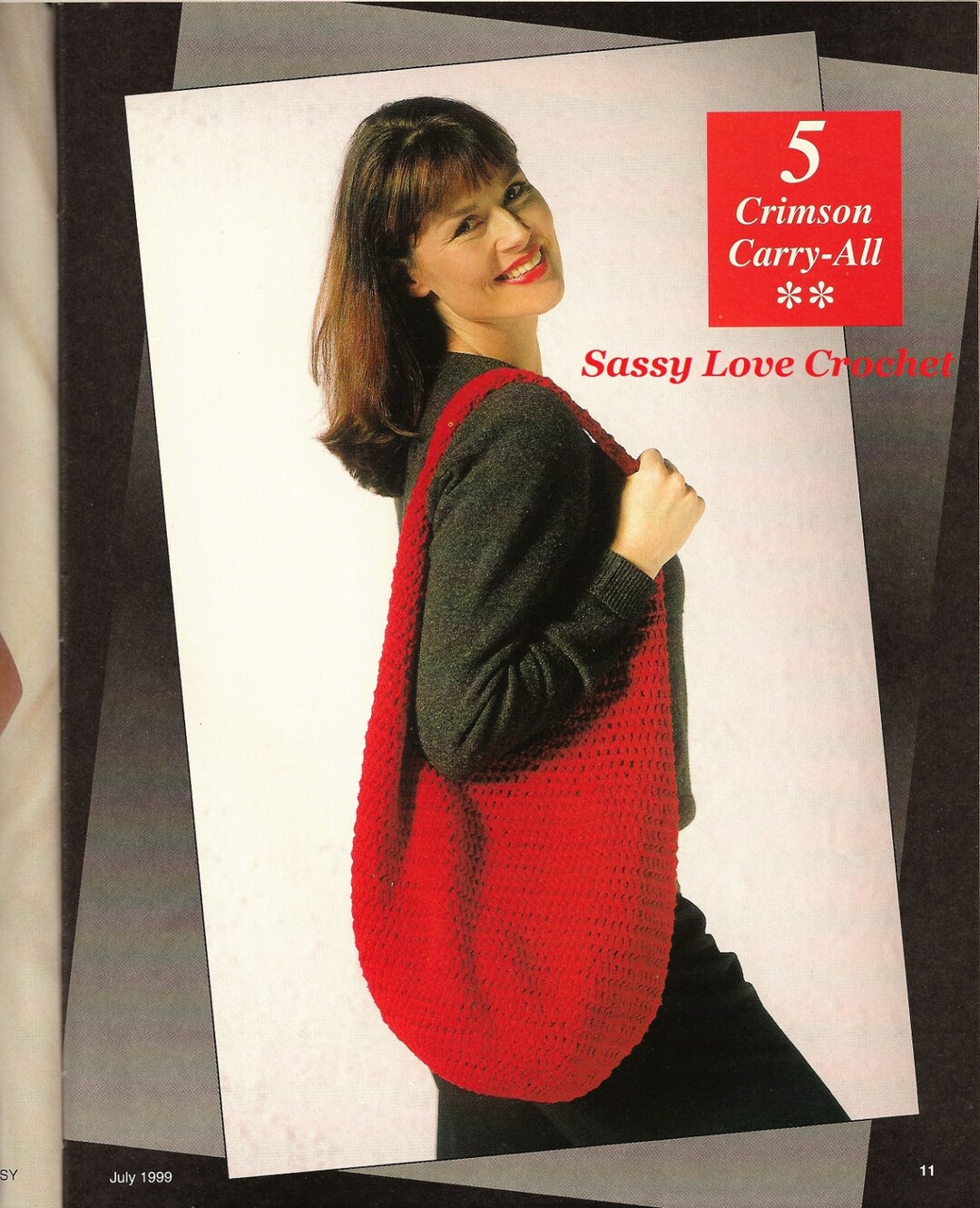 Crochet Hobo Bag PATTERN -book Bag, Beach, School, Purse, Tote Shoulder ...