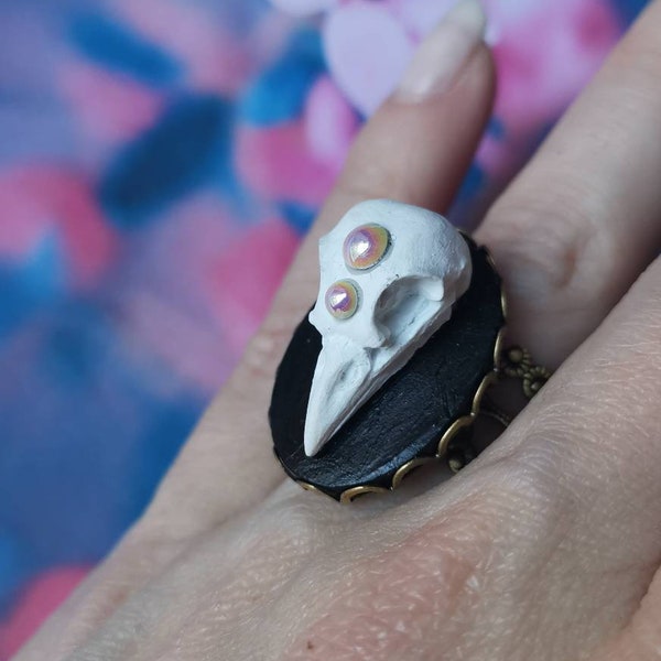 Bird Skull Ring - Etsy