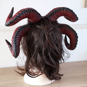 Monster Tentacles Four Horns Red and Black Headdress Hairstyle ...
