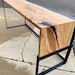 Elm Epoxy Waterfall Bench Modern Bench Entryway Bench - Etsy
