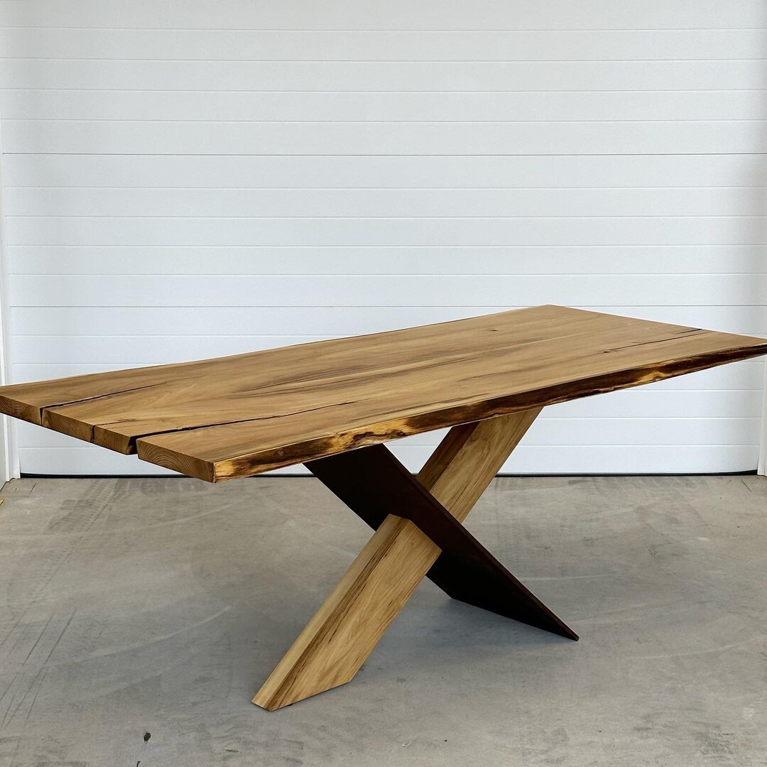 Live Edge Dining Table Modern Dining Table Rustic Dining - Etsy