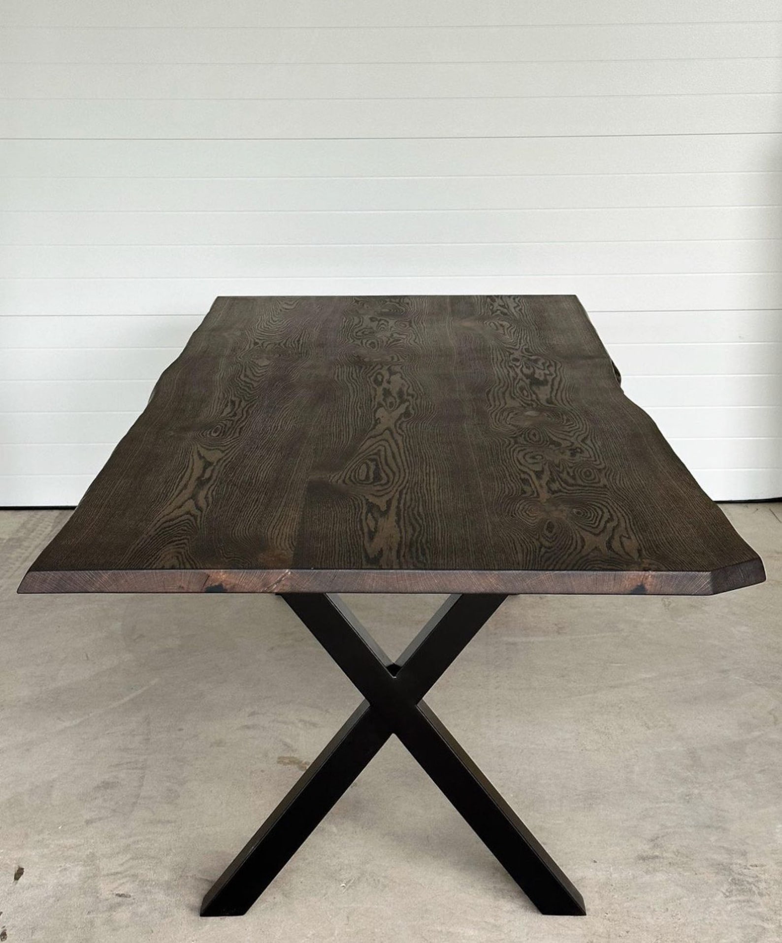 Live Edge Oak Dining Table | Modern Rustic Hardwood Table - Etsy