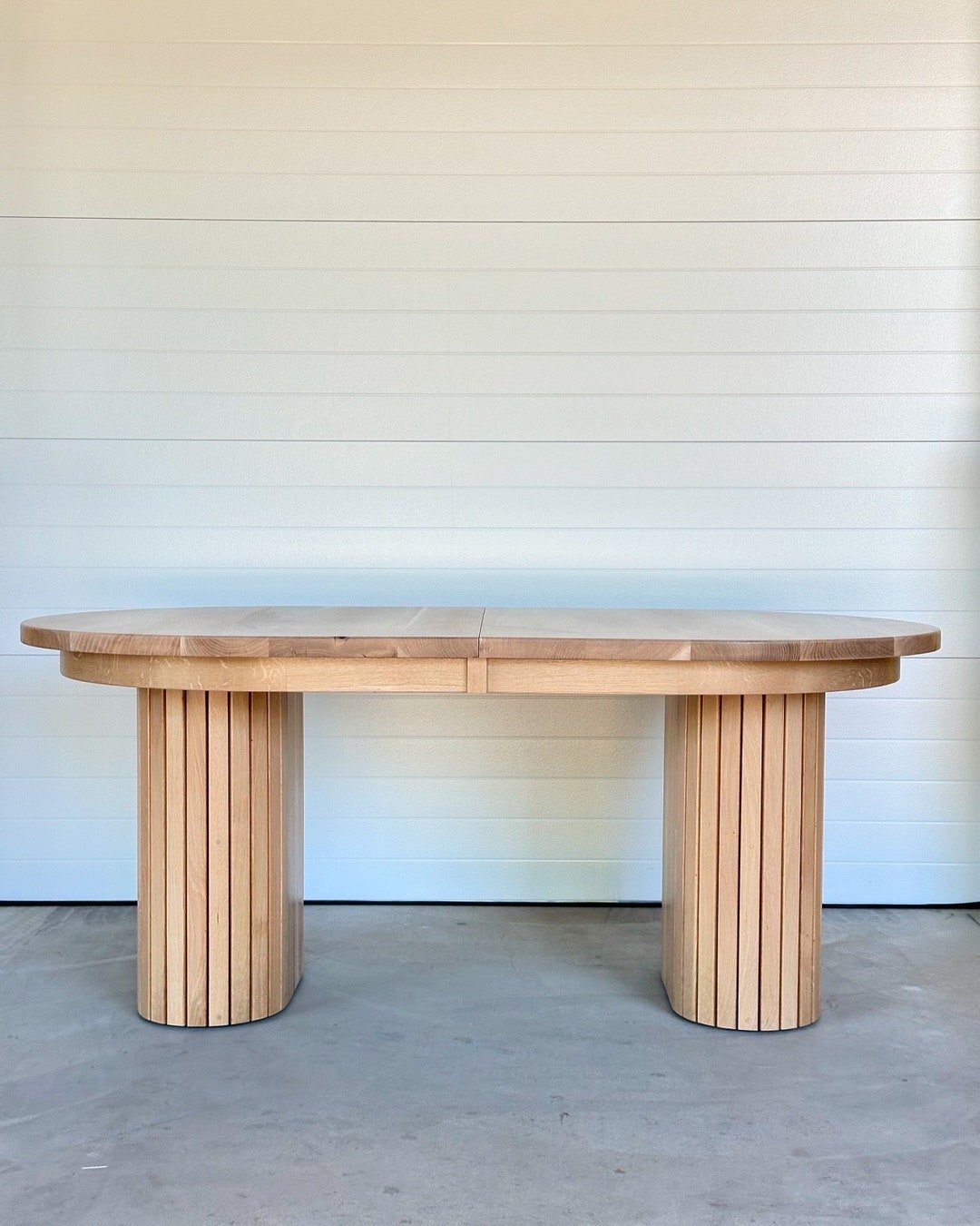 Oblong Dining Table | Fluted Base | Custom Dining Table | Extension ...