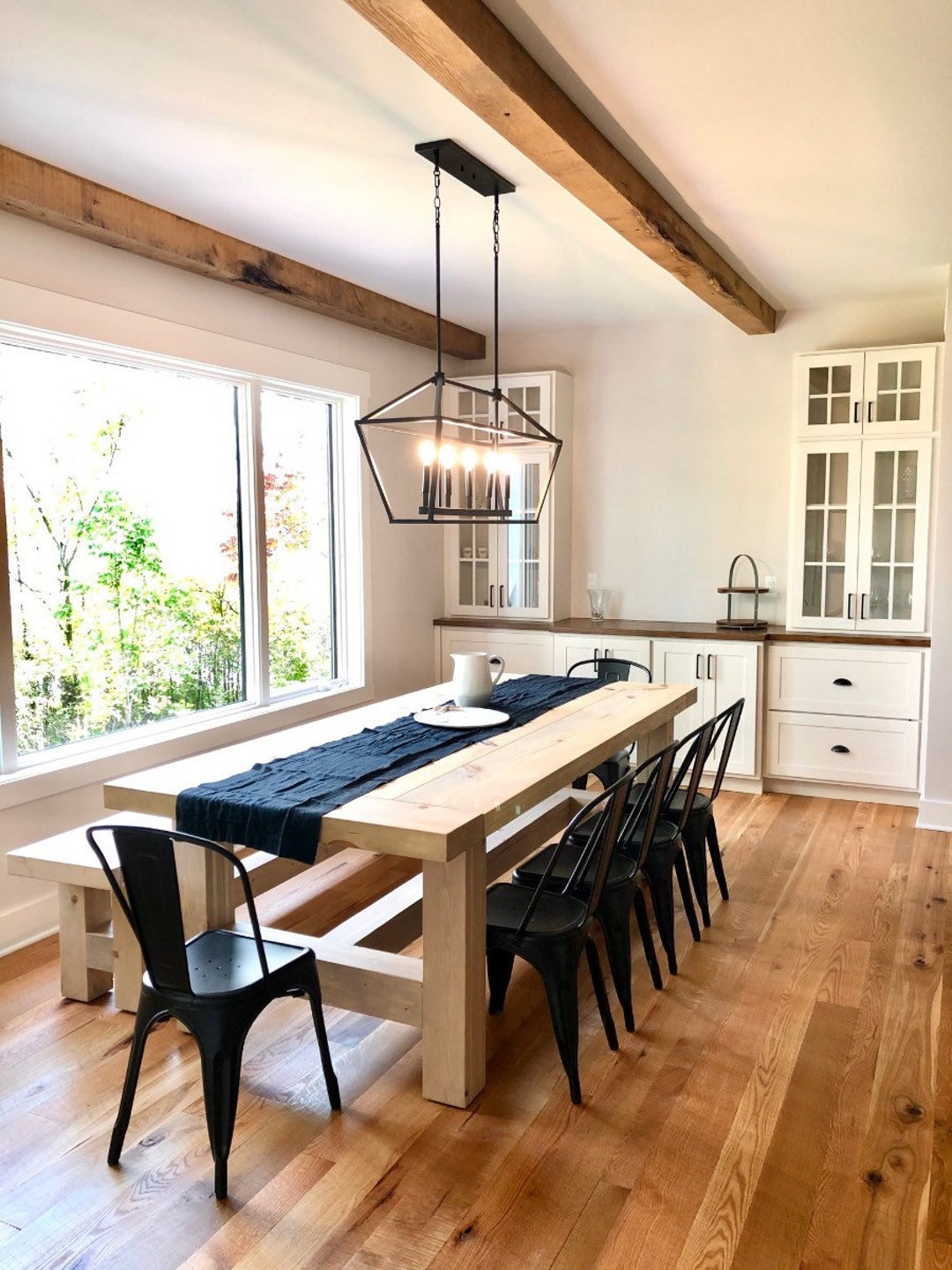 Farmhouse Table Large Farmhouse Table XL Farmhouse Table Chunky Wood ...