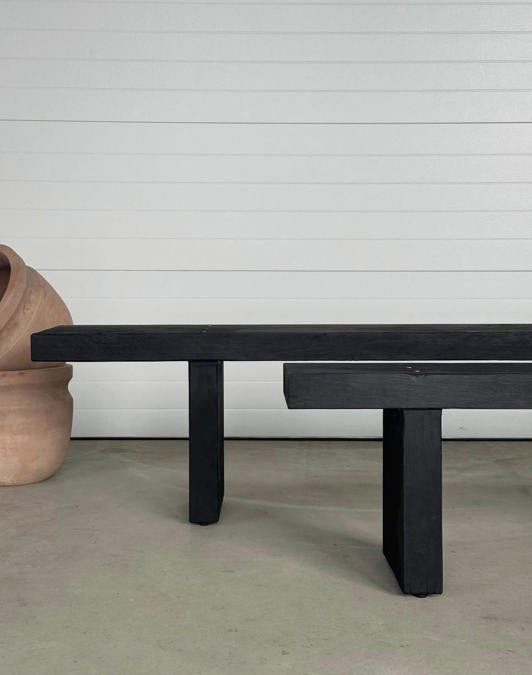 Rustic Modern Bench | Shou Sugi Ban | Yakisugi | Chunky Bench - Etsy
