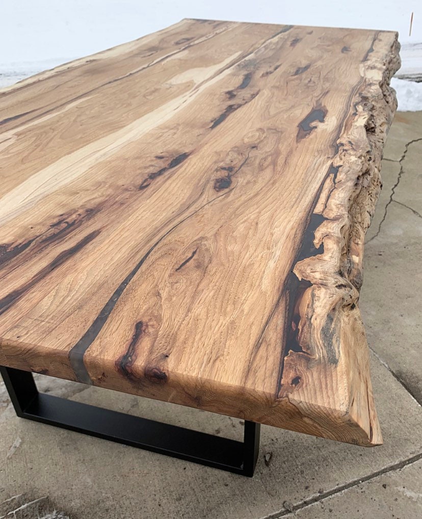 Live Edge Hickory Table at Wilma Breazeale blog